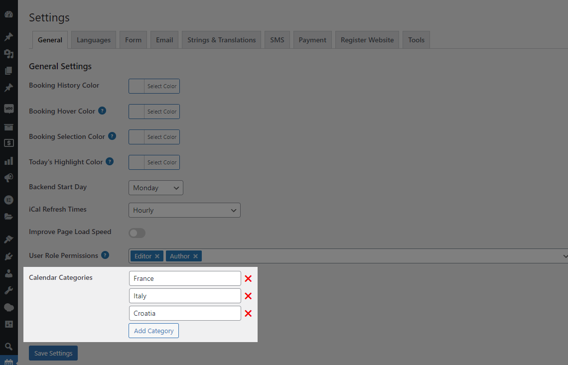 Calendar Organiser – WP Booking System